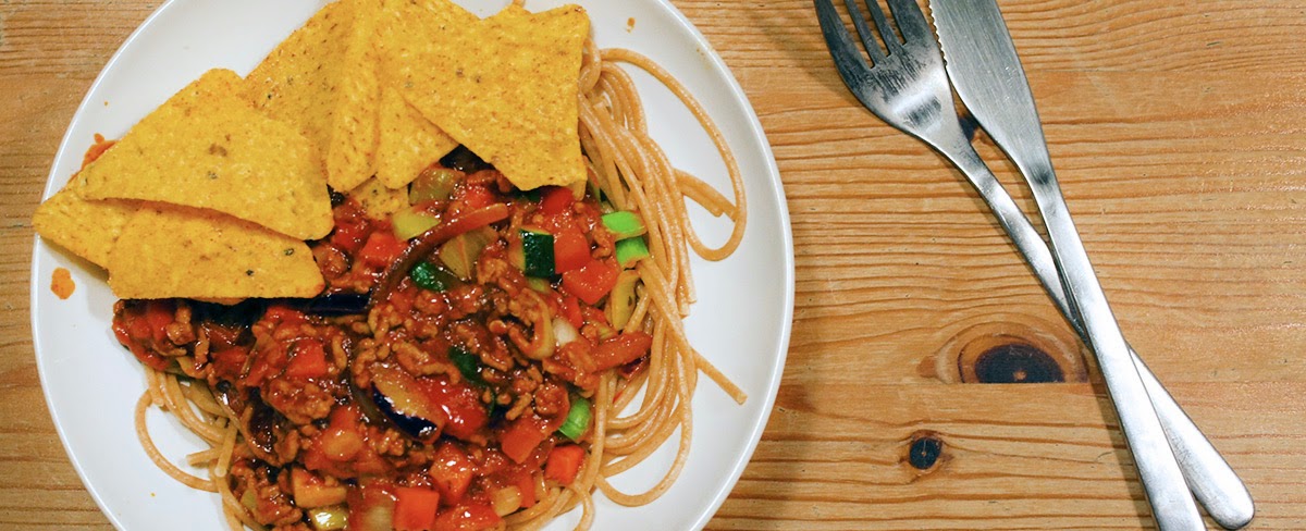 Pasta: Spaghetti met gehakt, Italiaanse groentes en DORITOS! - Gewoon ...