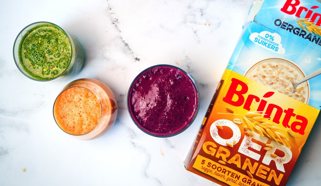 3 ontbijtsmoothies met groenten, fruit en Brinta Oergranen - Gewoon wat ...