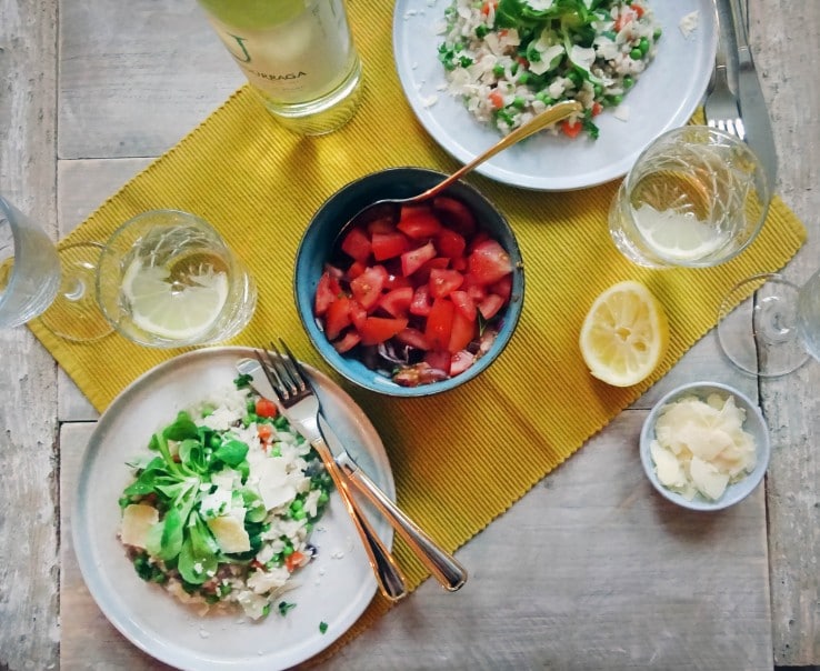 Frisse citroenrisotto met doperwt en wortel - Gewoon wat een studentje ...