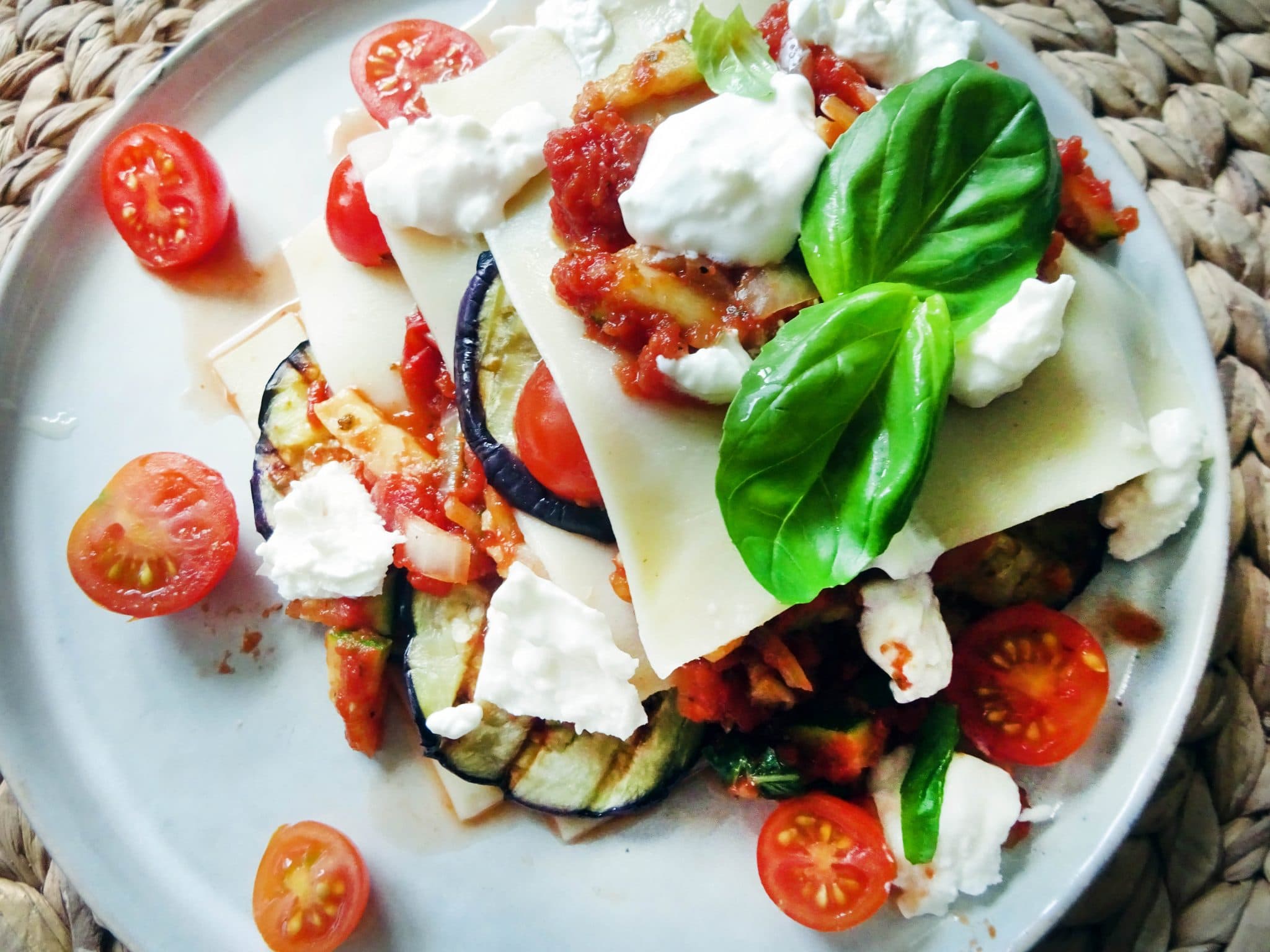 Open lasagne caprese met burrata - Gewoon wat een studentje 's avonds eet