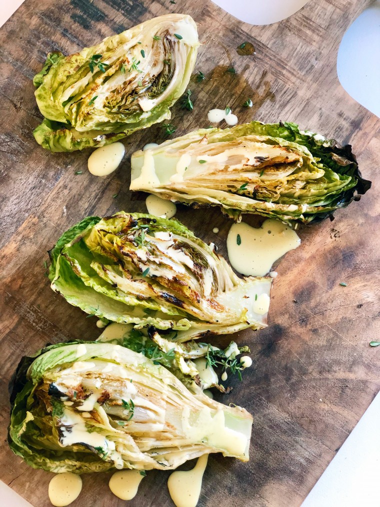 Gegrilde romaine sla van de barbecue - Gewoon wat een studentje 's ...