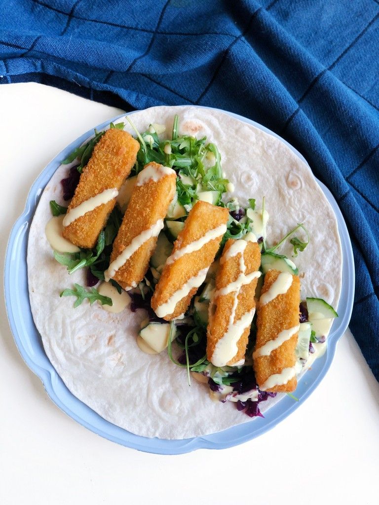 Wraps met vissticks, rode kool en rucola - Gewoon wat een studentje 's ...