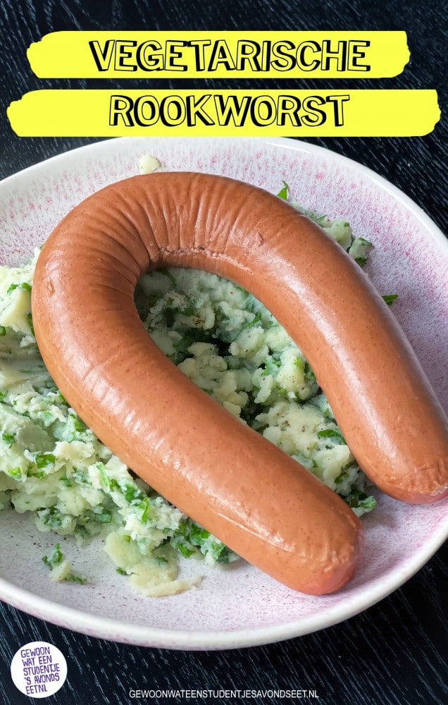Vega rookworst van HEMA met stamppot andijvie - Gewoon wat een ...