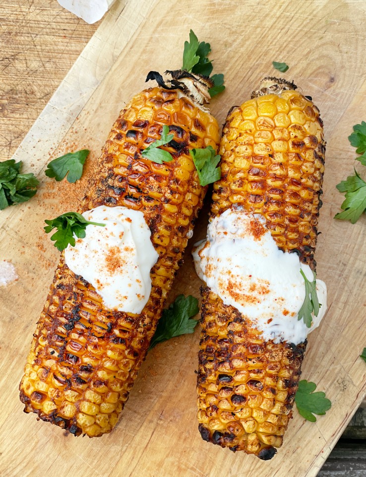 3x Mexicaanse BBQ: pulled chicken taco's Mexicaanse maiskolf en gepofte ...