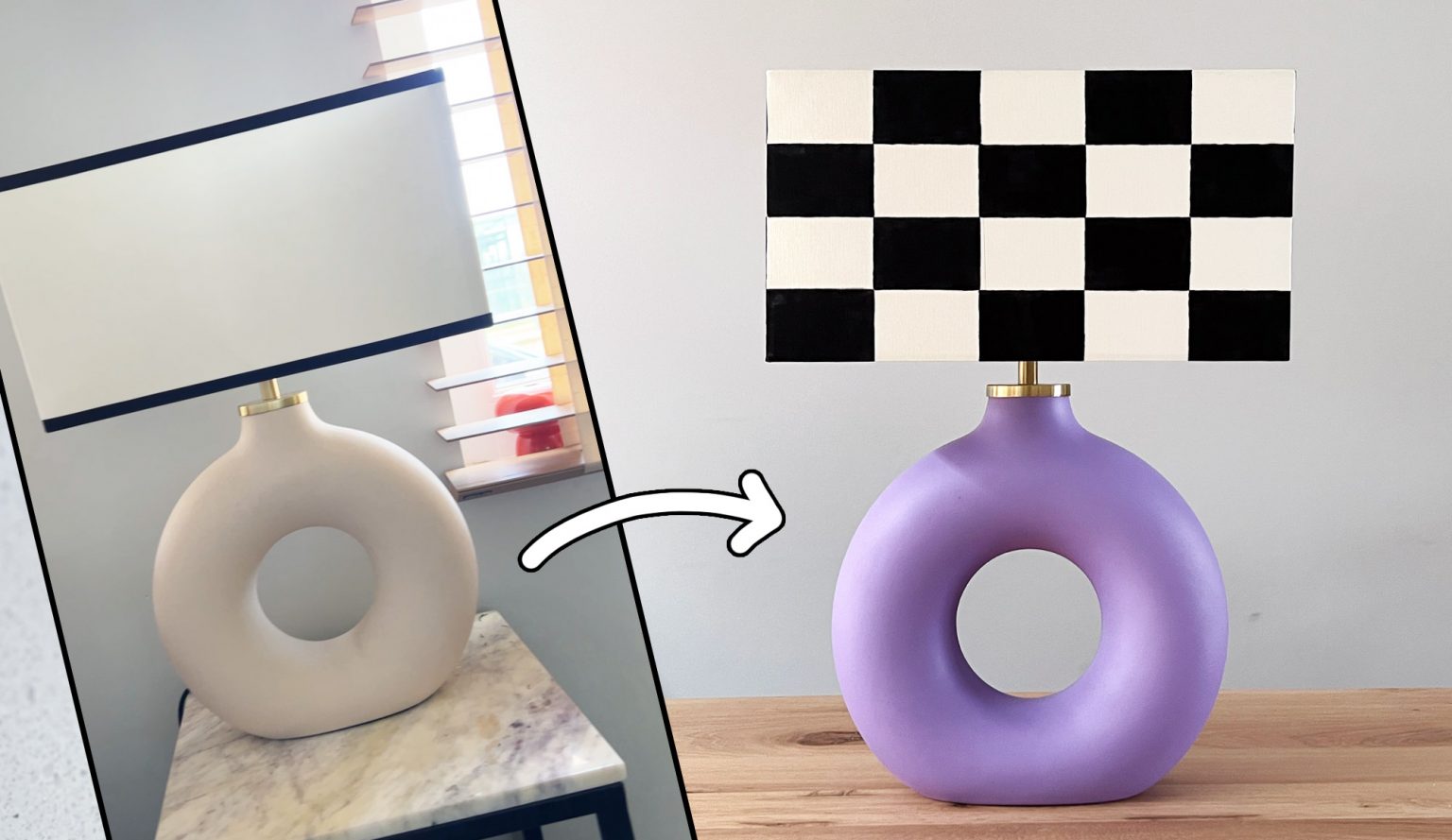 DIY Check Lamp: Zo maak je zelf een vette geblokte lamp